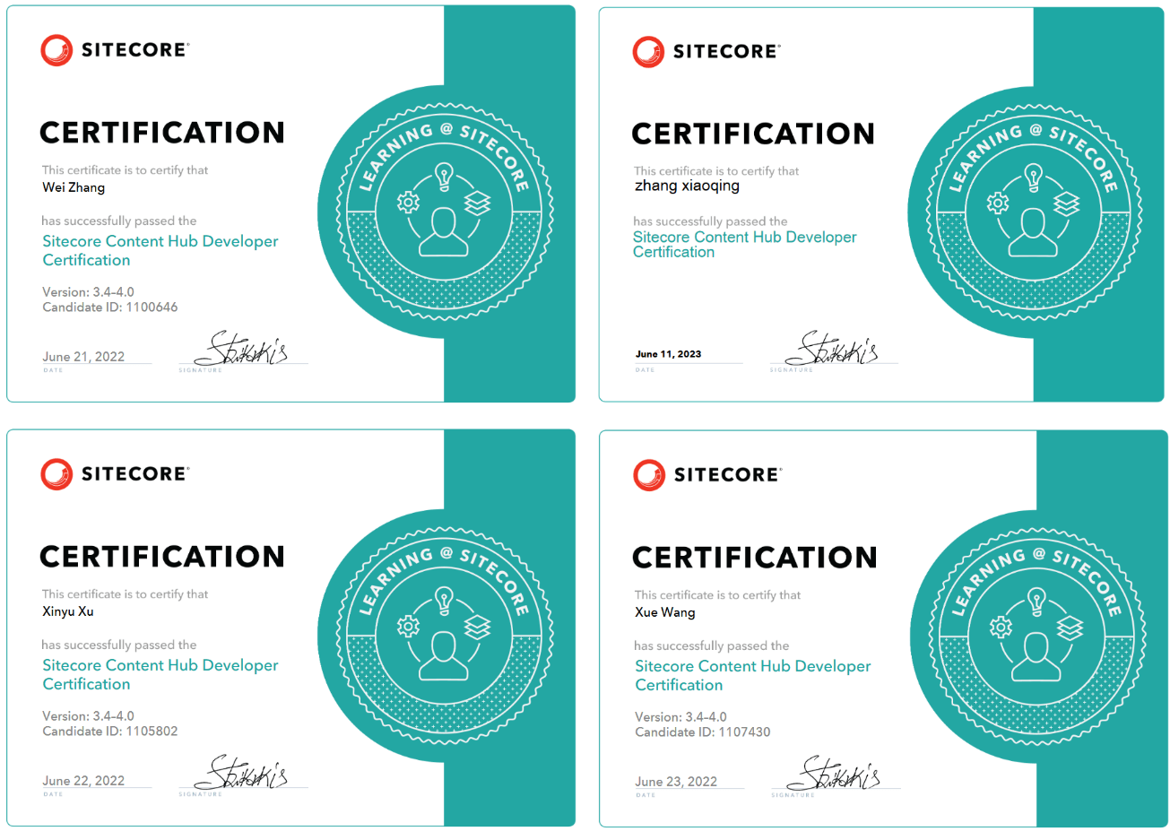 12 Members Got Sitecore Content Hub Developer Certification!